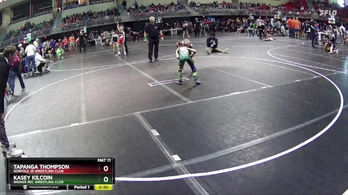 58 lbs Cons. Round 2 - Tapanga Thompson, Norfolk Jr Wrestling Club vs ...