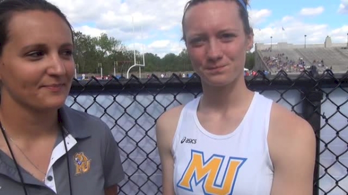 Ashley Ward of Misericordia talks after winning the high jump at DIII ...