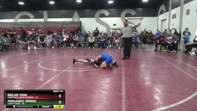 85 lbs Round 3 (8 Team) - Fernando Jimeno, Legacy Blue vs Keilan Yang ...