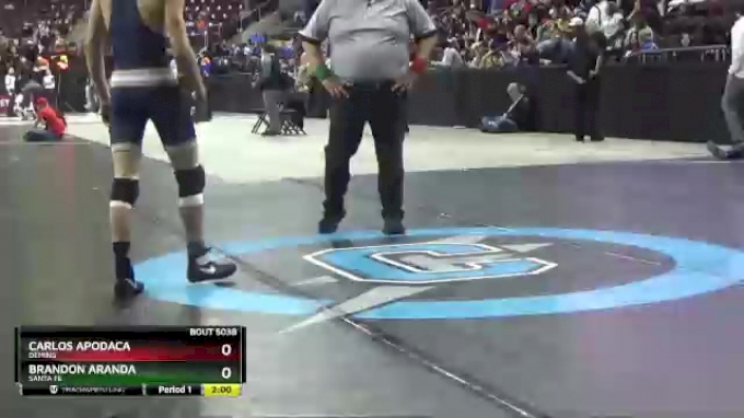 5A 132 lbs Champ. Round 1 - Brandon Aranda, Santa Fe vs Carlos Apodaca ...