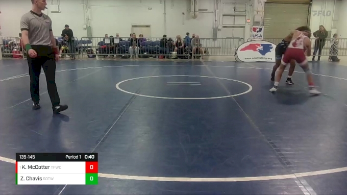 135-145 lbs Round 2 - Kyler McCotter, Tech Fall Wrestling Club vs Zane ...