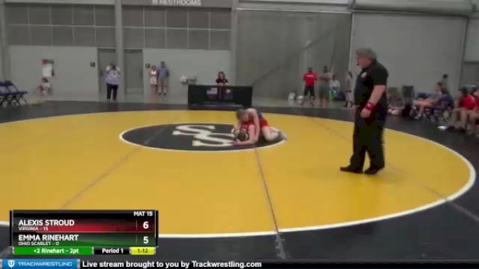 117 lbs Round 3 (8 Team) - Alexis Stroud, Virginia vs Emma Rinehart ...