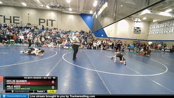 85 lbs Cons. Round 2 - Milo Rees, Jordan Junior Wrestling vs Mylze ...