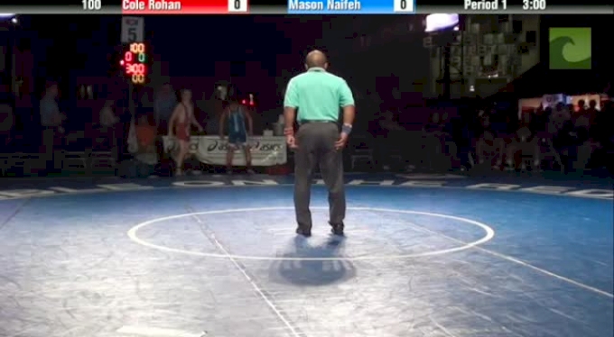 100lbs 5th Place Match Cole Rohan (OR) vs. Mason Naifeh (OK)