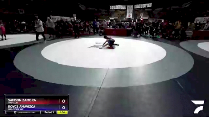 84 lbs Champ. Round 1 - Samson Zamora, The Club vs Royce Amavizca, Wolf ...