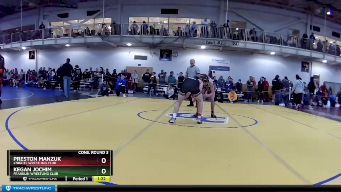 132 lbs Cons. Round 3 - Preston Manzuk, Knights Wrestling Club vs Kegan ...