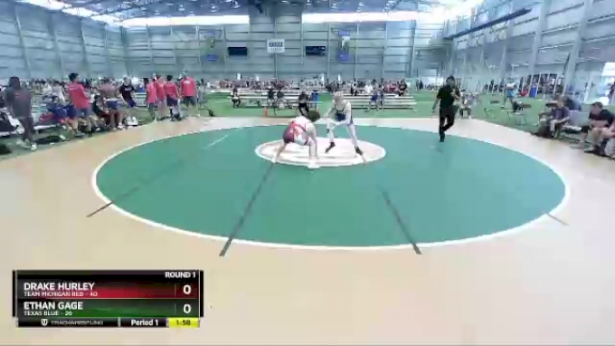 170 lbs Round 1 (8 Team) - Drake Hurley, Team Michigan Red vs Ethan ...