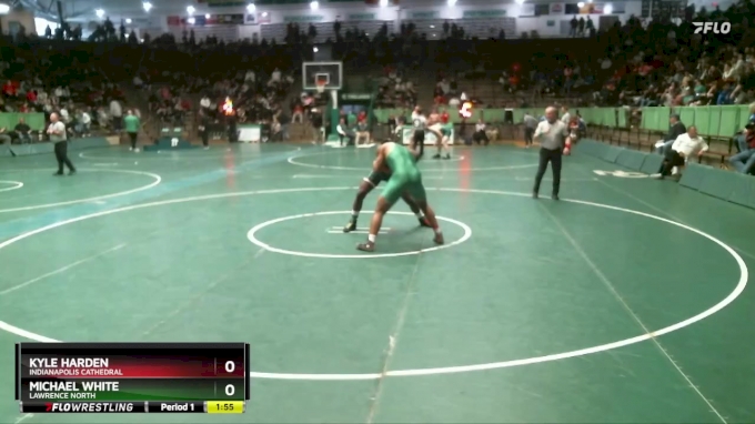 190 lbs Semifinal - Kyle Harden, Indianapolis Cathedral vs Michael ...