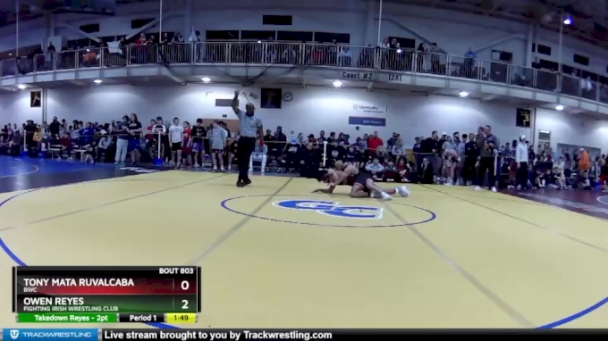 132 lbs Champ. Round 1 - Tony Mata Ruvalcaba, BWC vs Owen Reyes ...