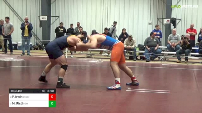 285 lbs Semifinal - Patrick Irwin, USCGA vs Mike Risti, Southern Maine