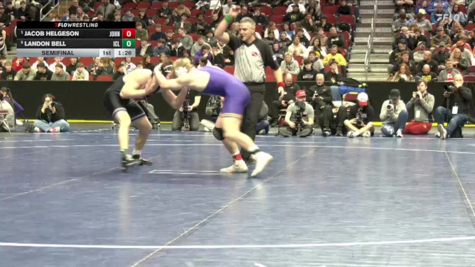 3A-175 lbs Semifinal - Jacob Helgeson, Johnston vs Landon Bell, Iowa ...