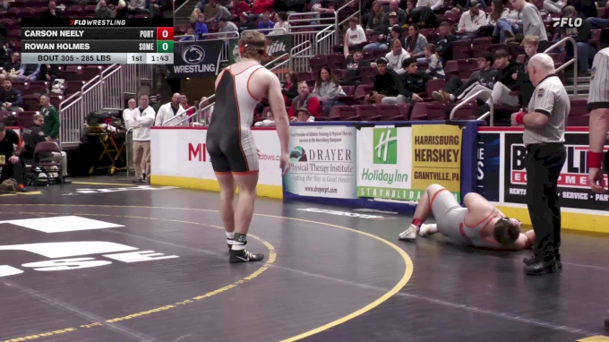285 lbs Quarterfinal - Carson Neely, Port Allegany vs Rowan Holmes ...
