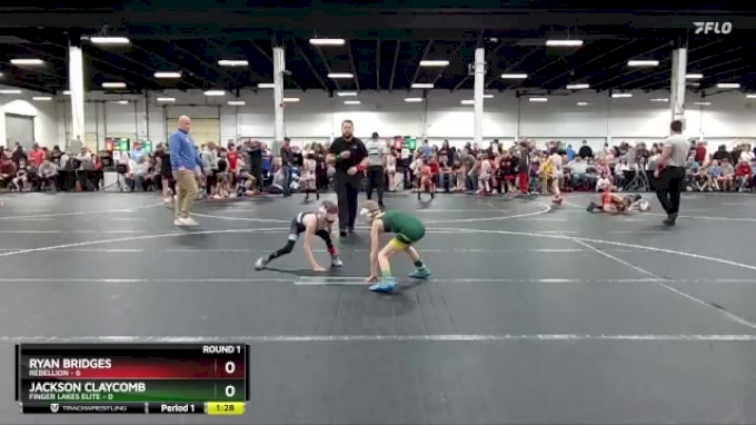 56 lbs Round 1 (8 Team) - Ryan Bridges, Rebellion vs Jackson Claycomb, Finger Lakes Elite