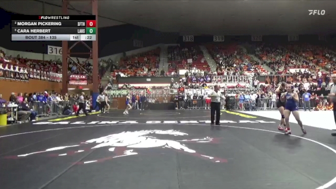 135 lbs 3rd Place Match - Cara Herbert, Larned HS vs Morgan Pickering ...