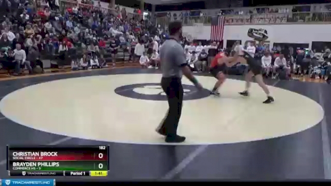 182 lbs Semis & 1st Wb (8 Team) - Brayden Phillips, Commerce Hs vs ...