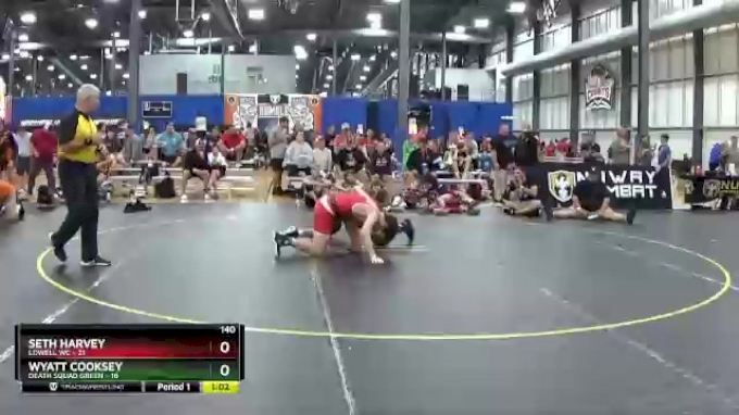 140 lbs Round 4 (6 Team) - Seth Harvey, Lowell WC vs Wyatt Cooksey ...