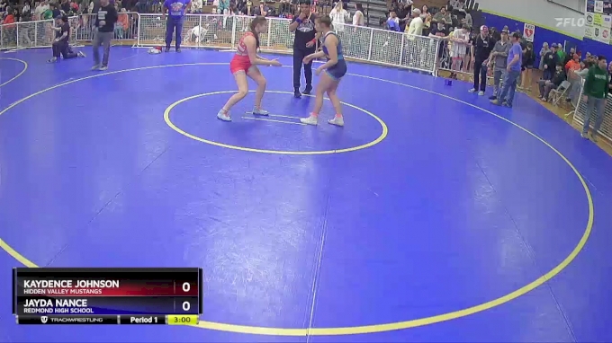 145 lbs Round 1 - Kaydence Johnson, Hidden Valley Mustangs vs Jayda ...