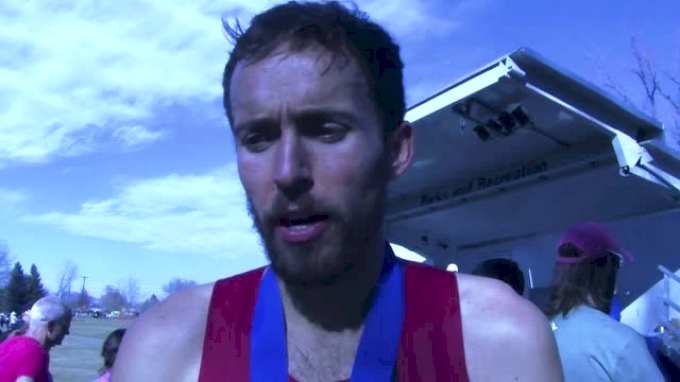 Chris Derrick after his third consecutive USA XC Champs title