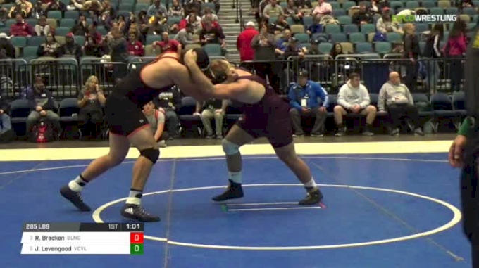 285 lbs Quarterfinal - Ryan Bracken, Blanchard vs Jake Levengood, Vacaville