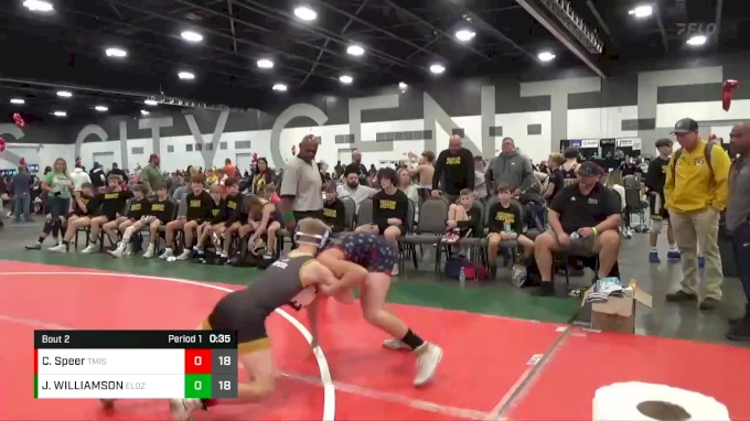 100 lbs Quarterfinals (8 Team) - Cole Speer, Team Missouri (MO) vs ...