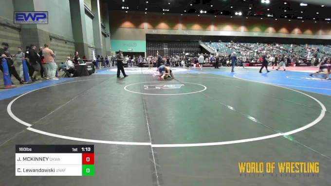 160 lbs 2nd Place - JORDAN MCKINNEY, OKWA vs Cruz Lewandowski, Unaffiliated