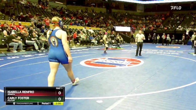 190 Class 1 lbs Quarterfinal - Isabella Renfro, Seneca vs Carly Foster ...