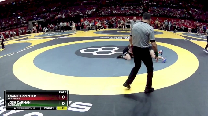 D2-138 lbs Champ. Round 1 - Josh Carman, Carrollton vs Evan Carpenter ...