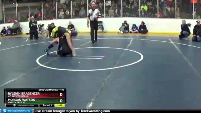 110 lbs Cons. Round 2 - Ryleigh Bragenzer, U.P. Elite Wrestling vs ...