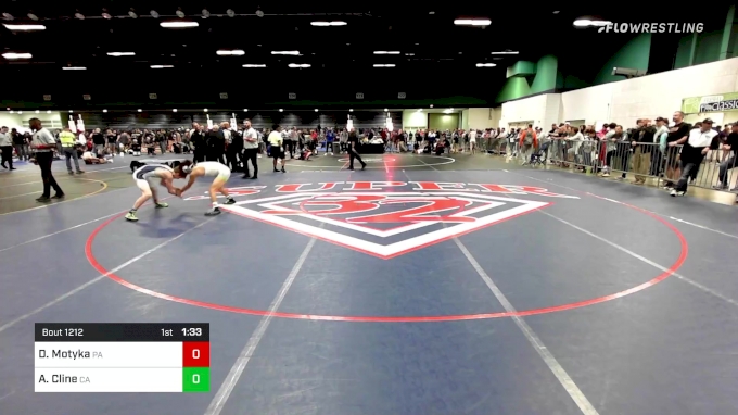 106 lbs Consi Of 16 #2 - Davis Motyka, PA vs Abram Cline, CA