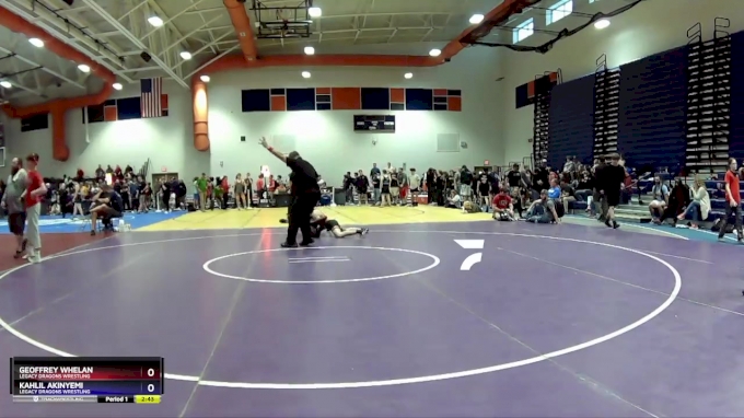 132 lbs Semifinal - Geoffrey Whelan, Legacy Dragons Wrestling vs Kahlil ...