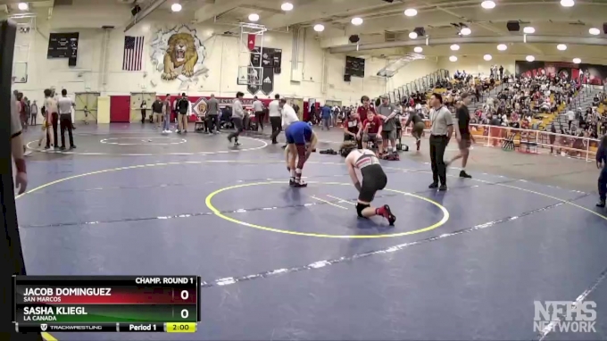 106 lbs Champ. Round 1 - Jacob Dominguez, San Marcos vs Sasha Kliegl ...