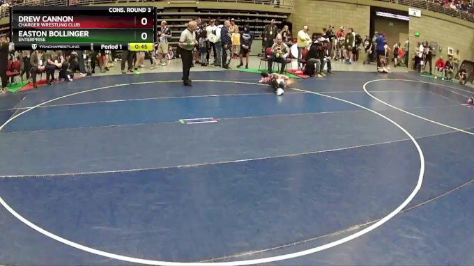 67 lbs Cons. Round 3 - Drew Cannon, Charger Wrestling Club vs Easton ...