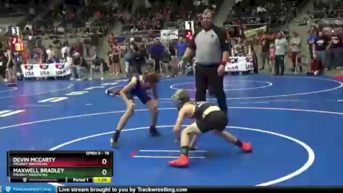 76 lbs Round 1 - Maxwell Bradley, Prodigy Wrestling vs Devin McCarty, Prodigy Wrestling