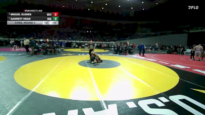 6A Boys 120 lbs Cons. Round 4 - Miguel Elenes, Westview Boys vs Garrett ...
