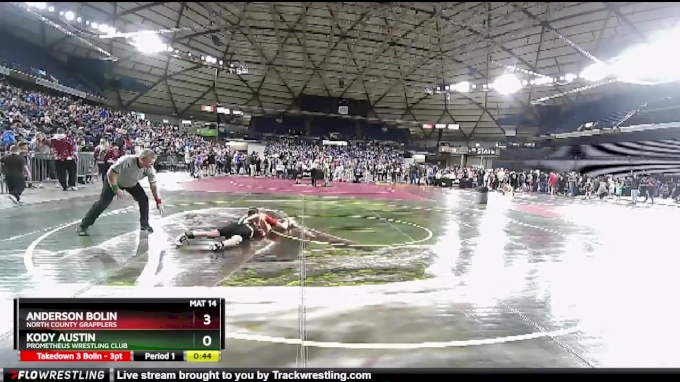 92 lbs Champ. Round 1 - Anderson Bolin, North County Grapplers vs Kody ...