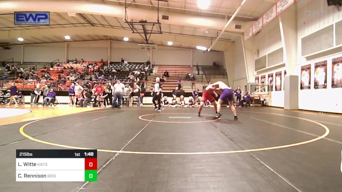 215 lbs 5th Place - Luke Witte, Kiefer High School vs Charlie Rennison ...