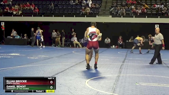197 lbs Cons. Round 4 - Elijah Brockie, North Central vs Daniel Benoit ...