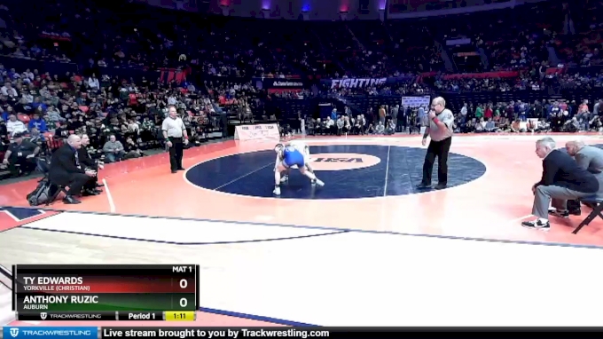 1A 120 lbs 1st Place Match - Anthony Ruzic, Auburn vs Ty Edwards ...