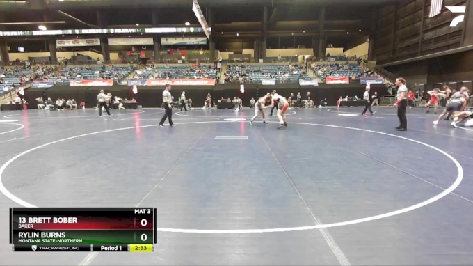 184 lbs Champ. Round 1 - 13 Brett Bober, Baker vs Rylin Burns, Montana ...