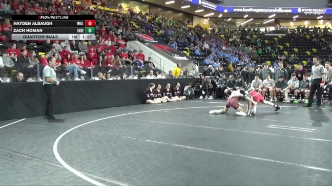 120 lbs Quarterfinal - Zach Homan, Independence vs Hayden Albaugh ...