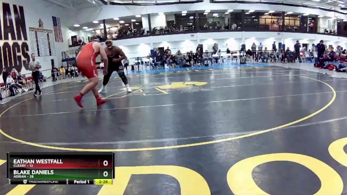 285 lbs Round 3 (6 Team) - Blake Daniels, Adrian vs Eathan Westfall, Cleary