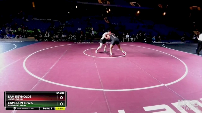 5A 285 lbs 1st Place Match - Cameron Lewis, Rosenberg Terry vs Sam ...
