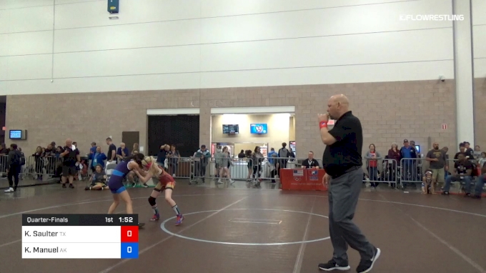80 lbs Quarterfinal - Kamdyn Saulter, Team Texas vs Kaili Manuel, Team ...