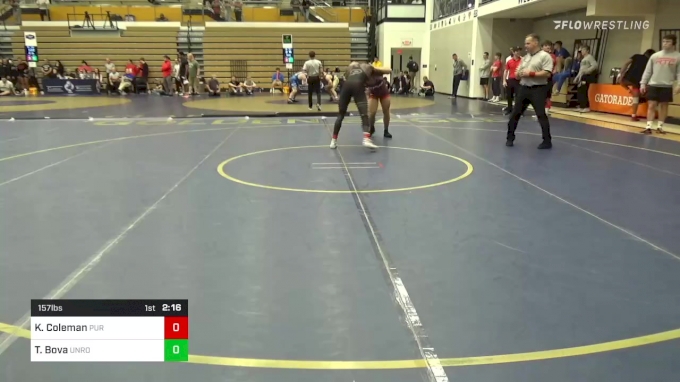 157 lbs Round Of 16 - Kendall Coleman, Purdue vs Timothy Bova ...