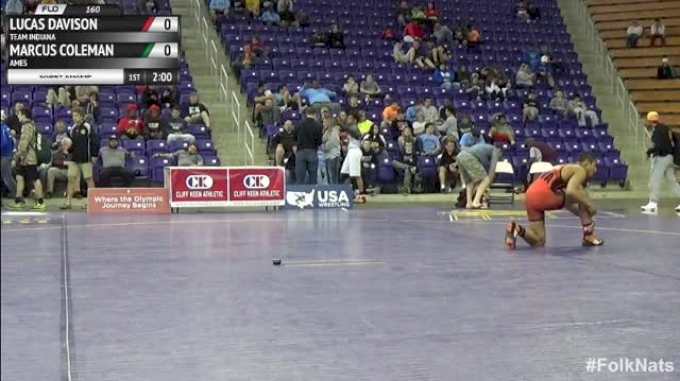 160lbs Finals Marcus Coleman (Ames) vs. Lucas Davison (Team Indiana)