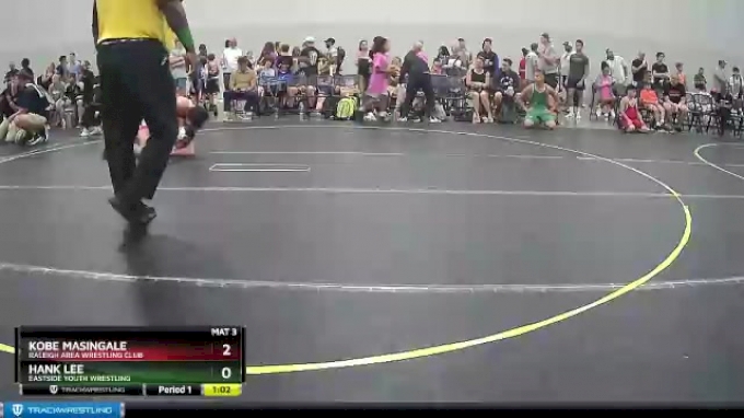 130 lbs Round 1 - Hank Lee, Eastside Youth Wrestling vs Kobe Masingale ...