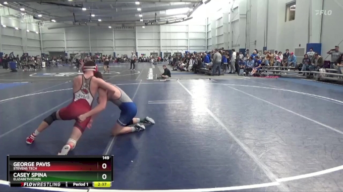149 lbs Cons. Round 4 - George Pavis, Stevens Tech vs Casey Spina ...