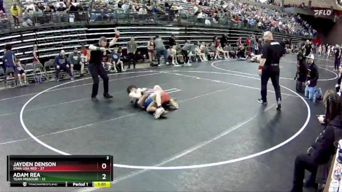 112 lbs Quarterfinals (8 Team) - Jayden Denson, Iowa USA Red vs Adam ...