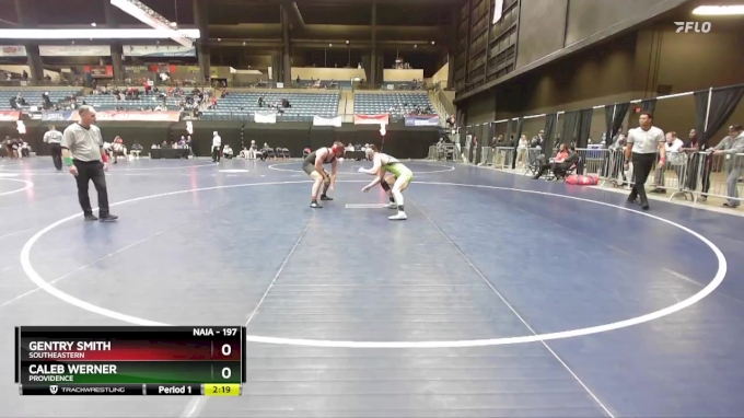 197 lbs Cons. Round 1 - Caleb Werner, Providence vs Gentry Smith ...