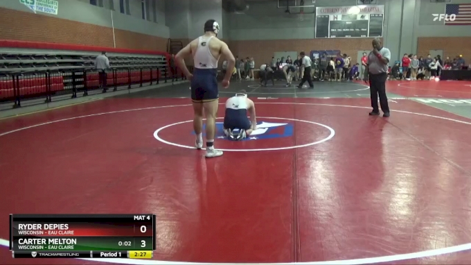 197 lbs Cons. Semi - Ryder Depies, Wisconsin - Eau Claire vs Carter ...